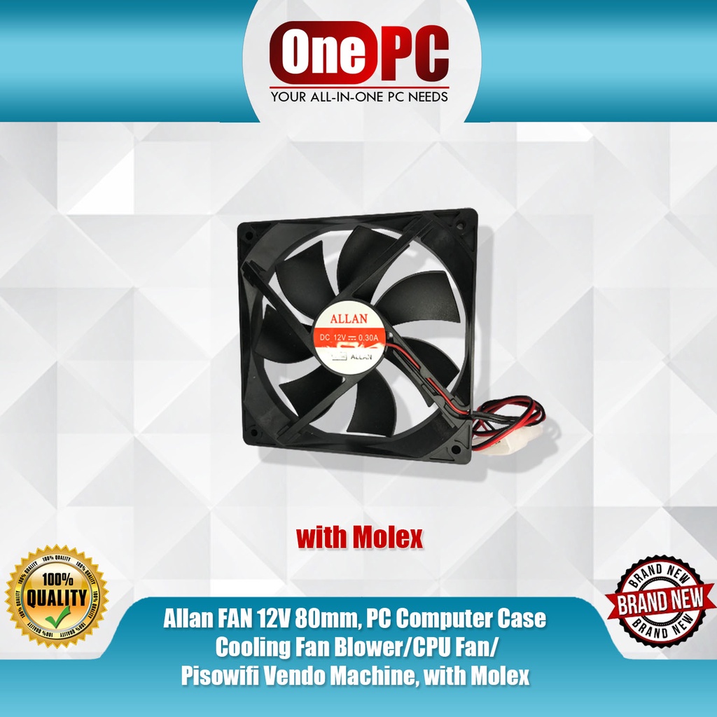 Allan FAN 12V 80mm, PC Computer Case Cooling Fan Blower/ CPU Fan ...