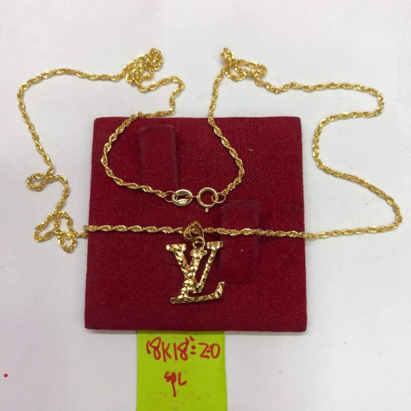 18K Saudi Gold Necklace with Pendant Pawnable w | Shopee Philippines