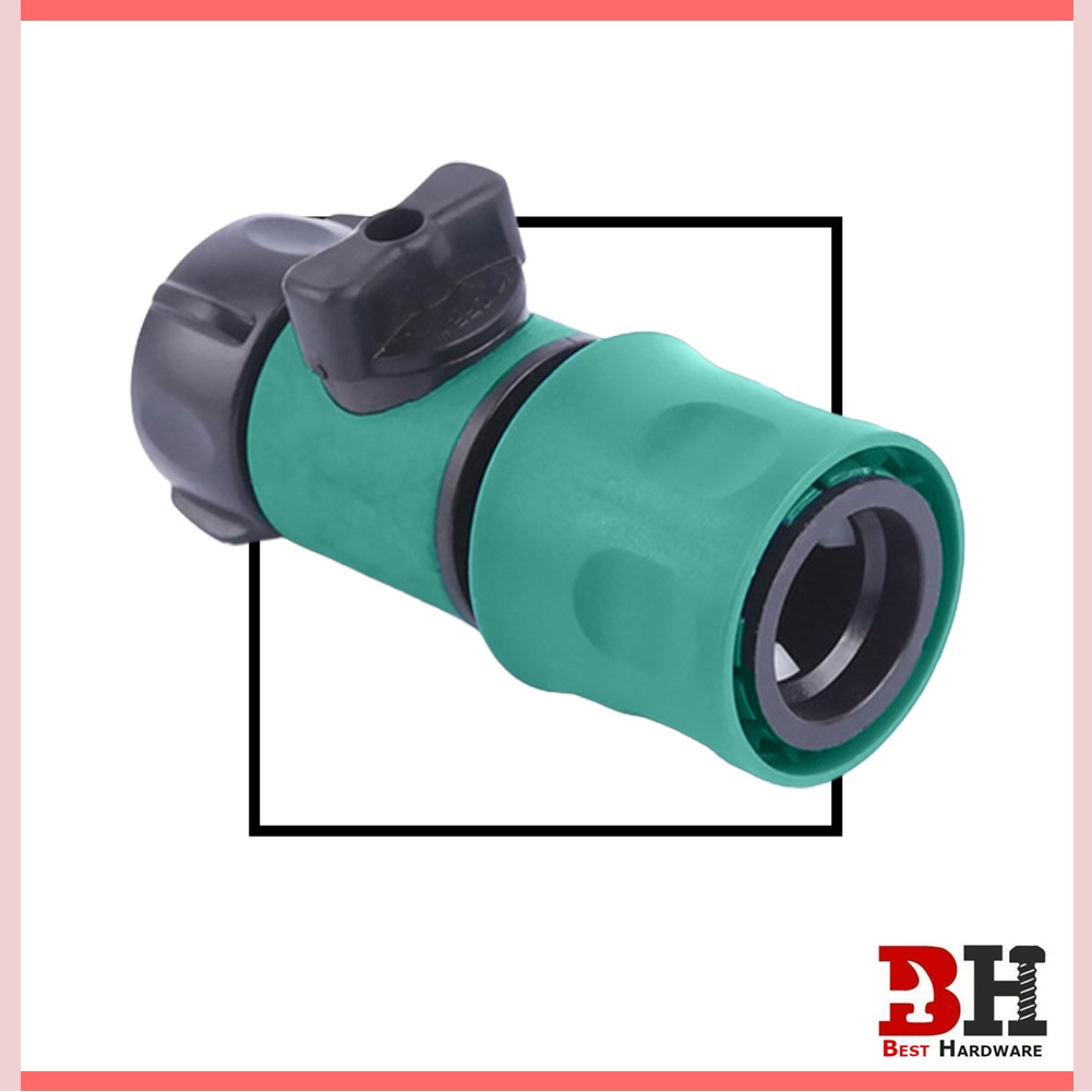 Plastic Garden Hose Quick Connect with Shutoff Valve , 3/4” Female ...