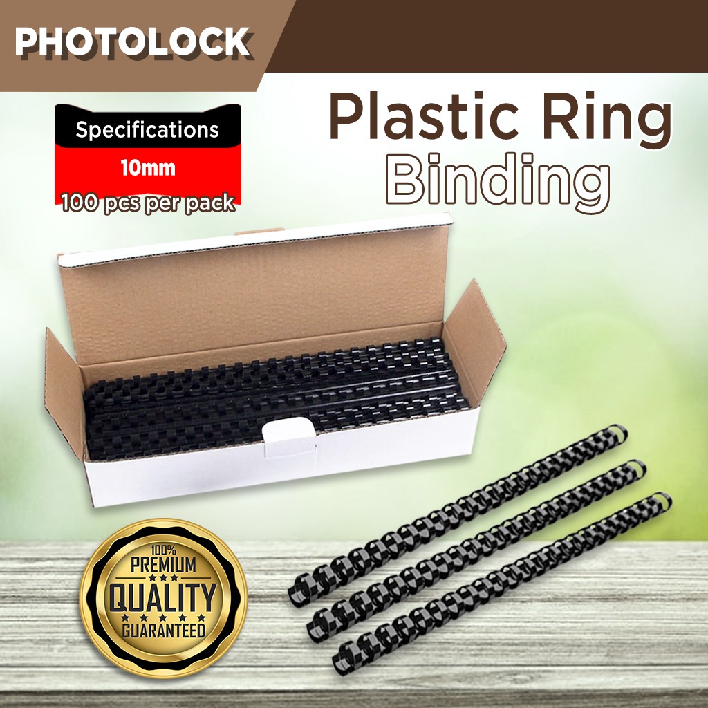 (100pcs) QUAFF Plastic Binding Ring A4 Size 8MM, 10MM, 12MM, 14MM ...