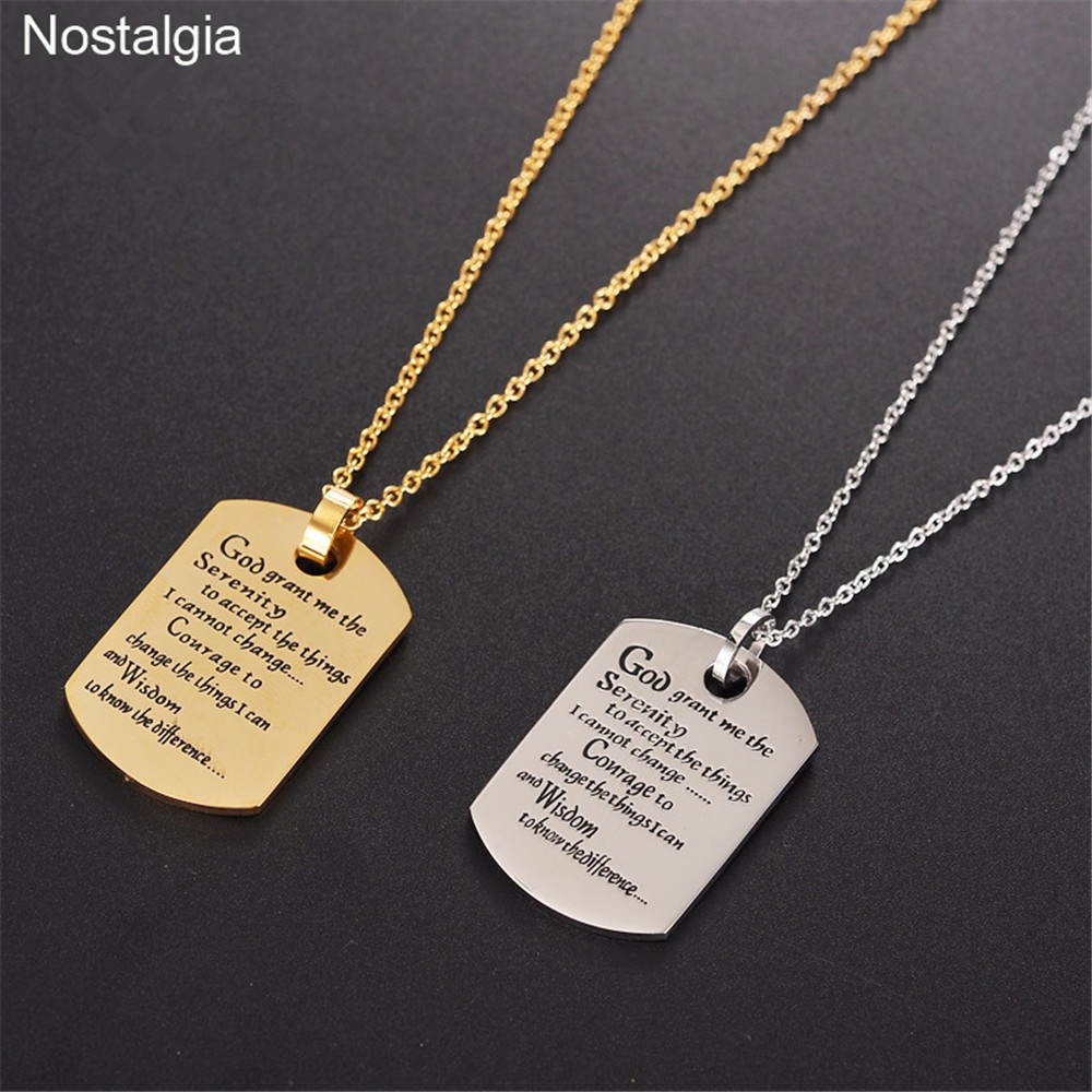 Nostalgia Stainless Steel Inspirational Christian Jewelry Necklace ...