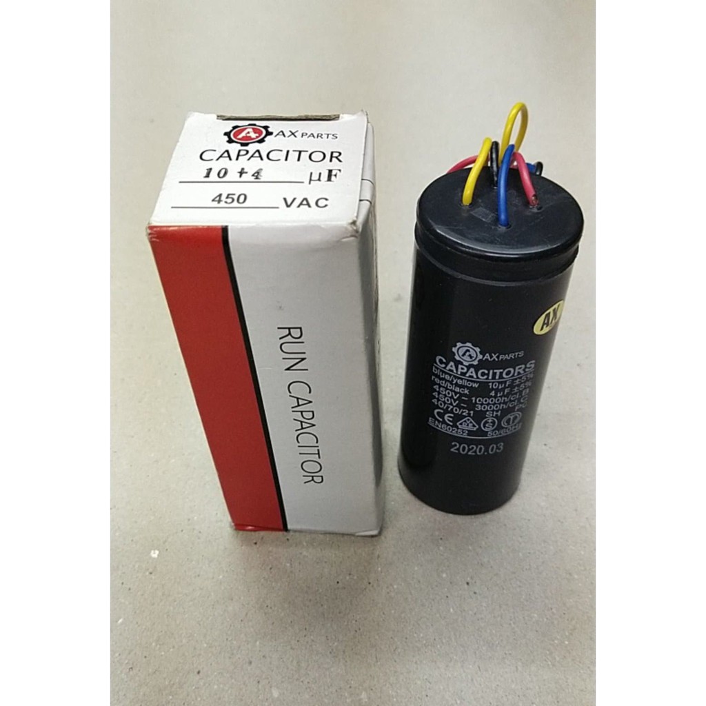 DUAL CAPACITOR 10+4UF 450VOTTS FOR WASHING MACHINE AND DRYER CAPACITOR ...