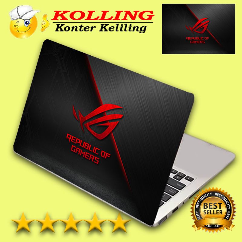Garskin Laptop logo art ASUS ROG SILVER Skin Laptop Sticker Laptop ...