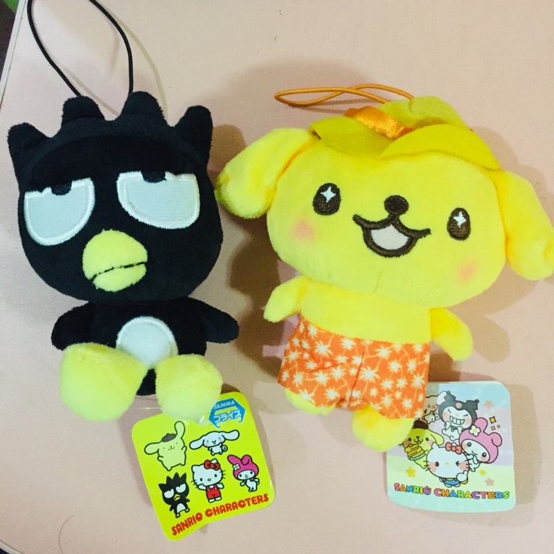 Sanrio Characters Badtz Maru Pompompurin plush charm with tag | Shopee ...