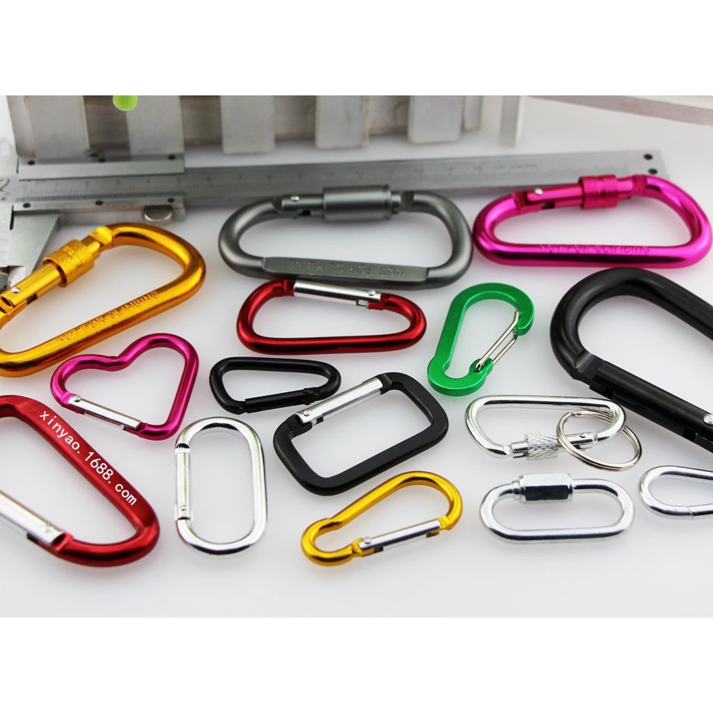 Aluminum D-Shape Nonlocking Keychain Clip Carabiner | Shopee Philippines