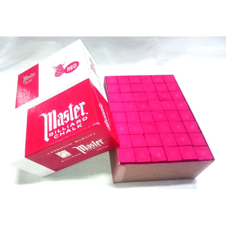 1 Gross/ 1 Box BILLIARD MASTER RED CHALK with ACCESSORIES (Tisa ng Tako ...