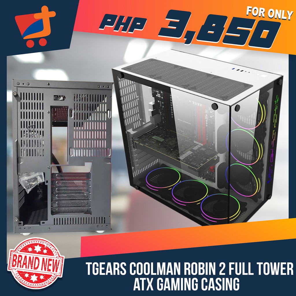 TGEARS COOLMAN ROBIN 2 FULL TOWER ATX GAMING CASING | TTREND | Shopee ...