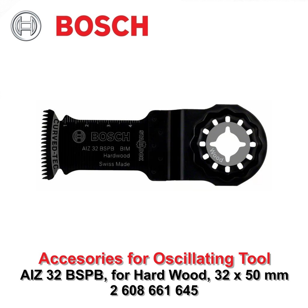 Bosch AIZ 32 BSPB Oscillating Tool Blade for Hard Wood 32 x 50 mm ...