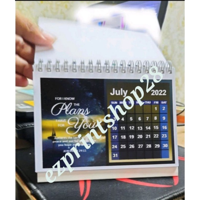 Table Calendar 2022/Desk Calendar 2022 (Size 5x5.5inches) | Shopee ...