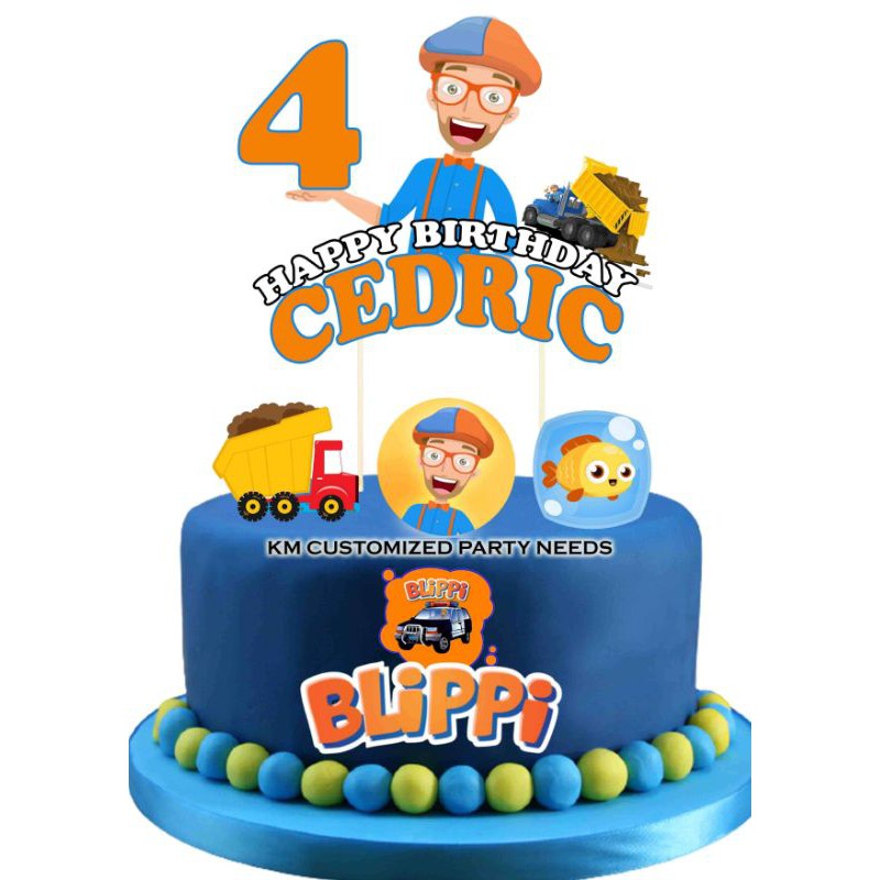 Blippi Theme Customized Cake Topper | Shopee Philippines