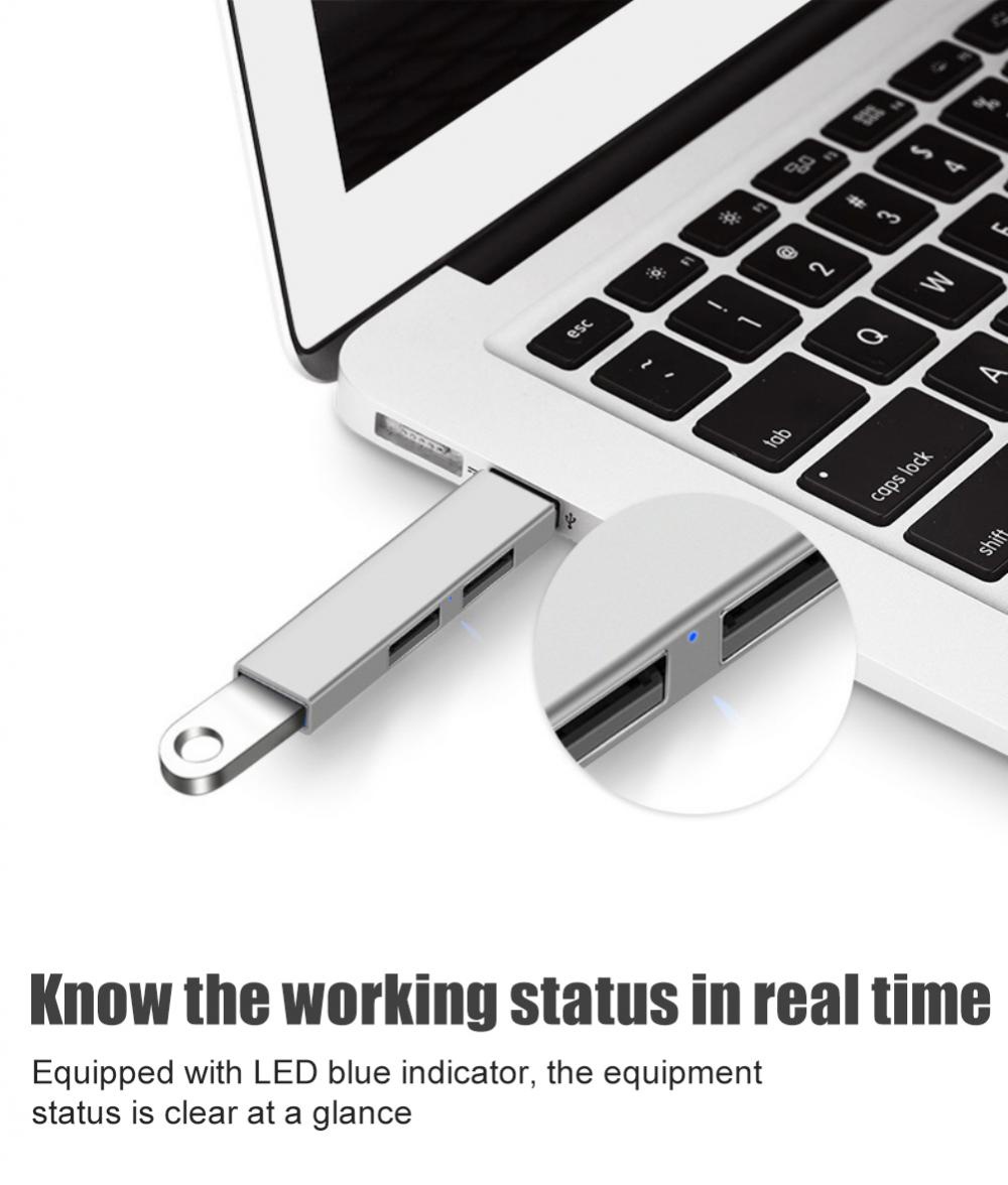 Mini 3 Port USB 3.0 Hub USB Hub Extensions 2.0 Hub USB Adapter Station ...