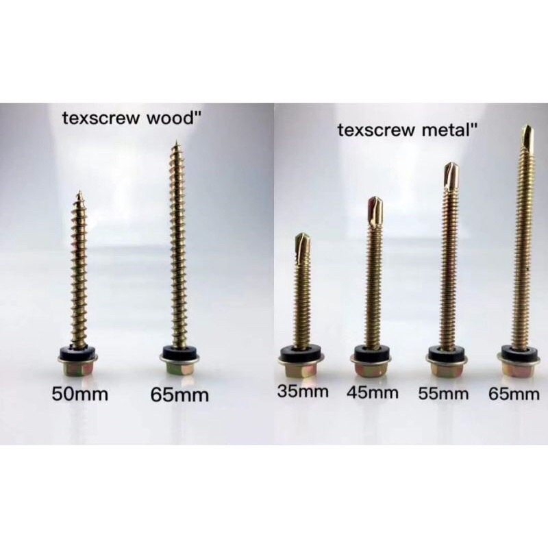 Text Screws for Wood or Steel / Metal Pack of 25mm-45mm-55mm-65mm-75mm ...