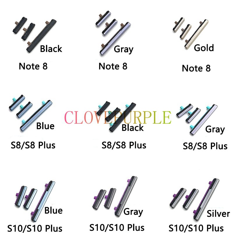 For Samsung Galaxy Note 8 S8 S9 S10 Plus Side Key Power On Off and ...