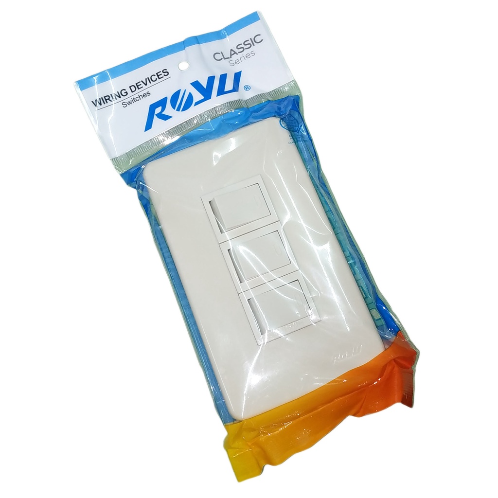 ROYU CLASSIC 3 GANG SWITCH WITH PLATE === CLASSIC === 3 GANG | Shopee ...