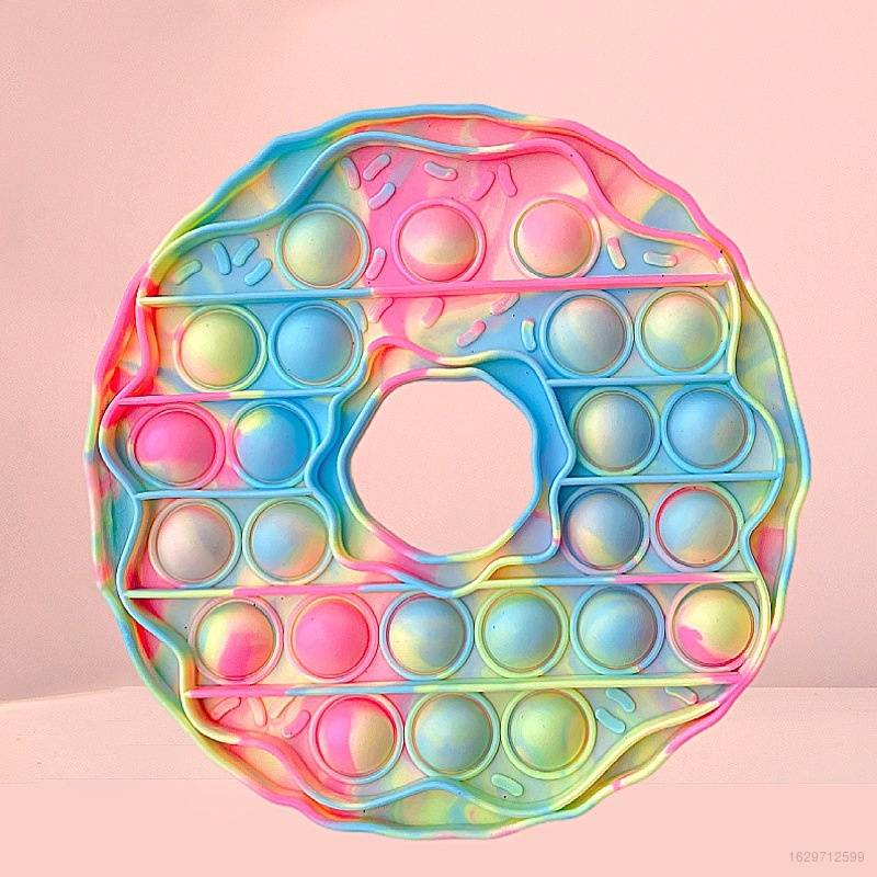 Pop It Donut Macaron Push Bubble Sensory Spinning Fidget Toys Adult ...