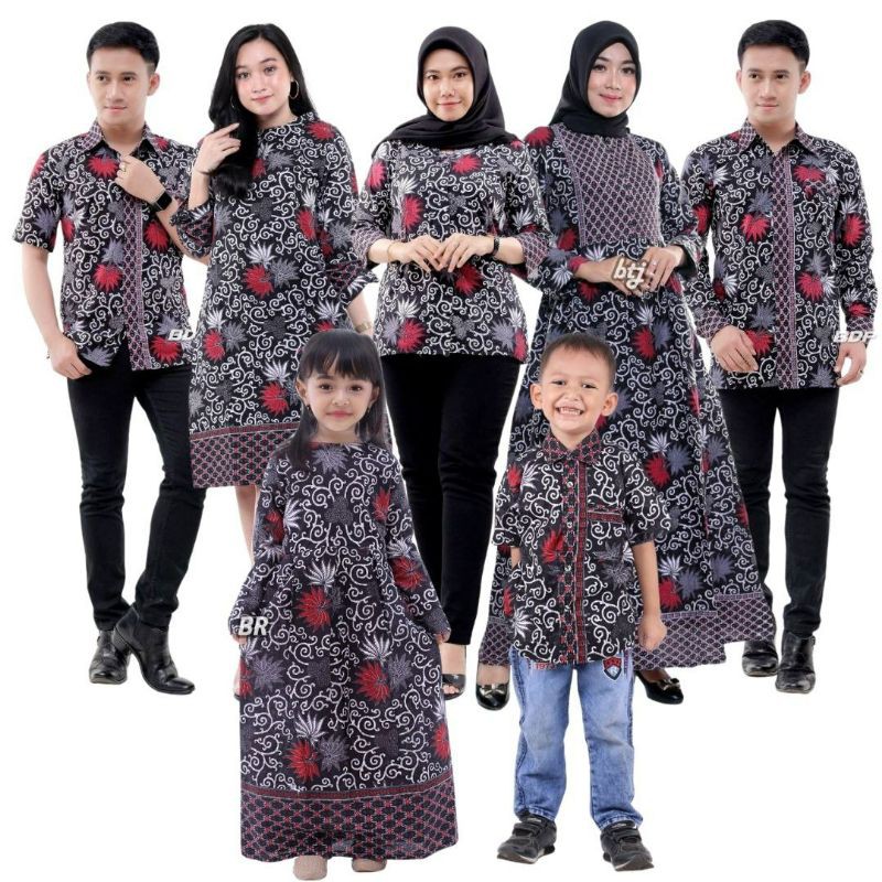 Couple Clothes batik Uniform For Eid Family Father Mother Son | Shopee ...