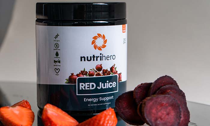 Nutrihero Red Juice Organic Powder For Energy Support 25-Day Supply ...