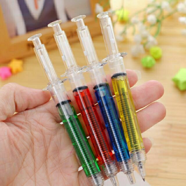 Syringe Inject Pen Ball point pen 10pcs./pack black ink only | Shopee ...