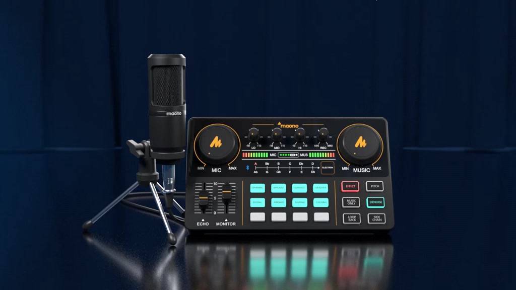 Maono AM200 Professional Sound Card With Bluetooth Accompaniment Input ...