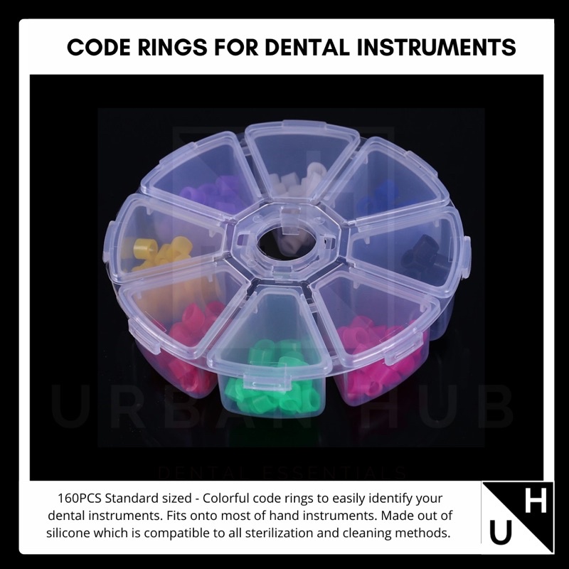 COLORFUL MEDICAL GRADE STANDARD SIZED CODE RINGS FOR DENTAL INSTRUMENTS ...