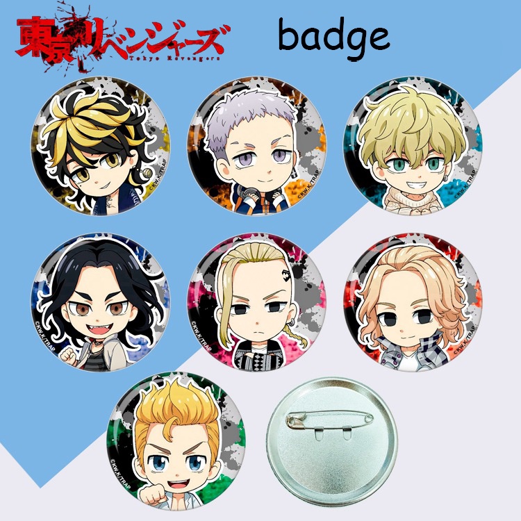 5.8CM Tokyo Revengers Anime Round Badge Hanagaki Budo Manjiro Sano ...