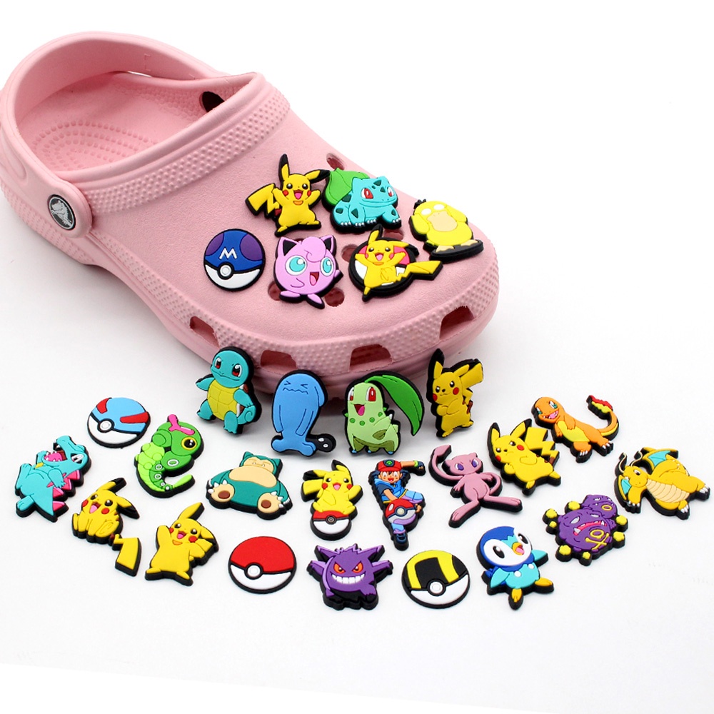 jibbitz Cartoon Pokémon crocs charms Pin DIY Accessories croc shoe decorate slippers sandals ...