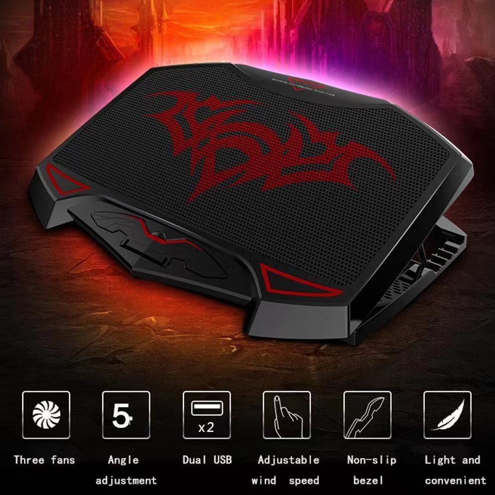 High Speed Fan Adjustable Radiator Dual USB Port Laptop Cooling Pad ...