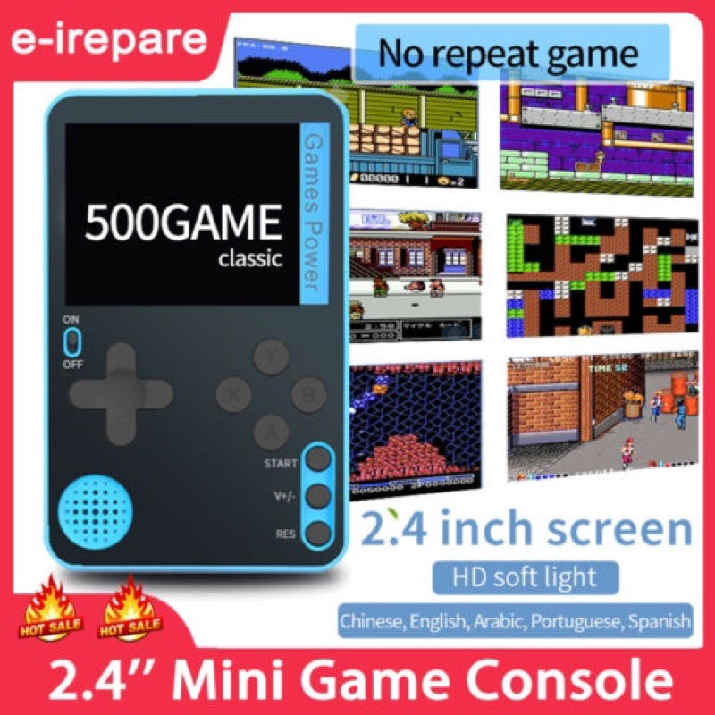 Portable Ultra-thin Card Handheld Game Consoles Built in 500 Games No ...