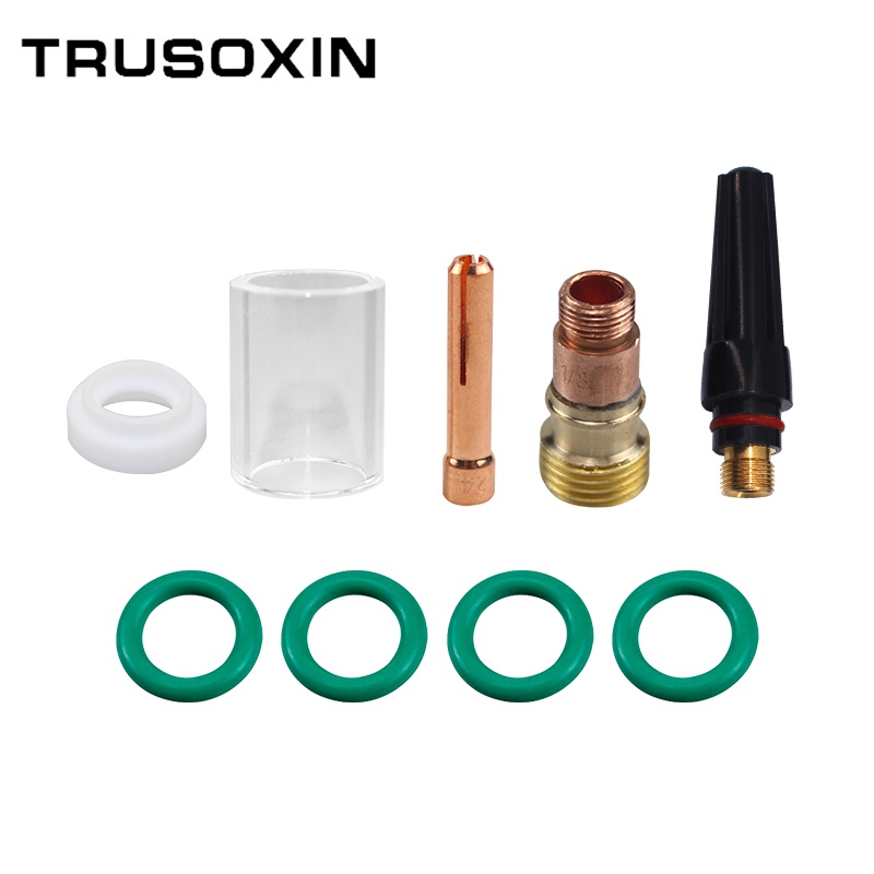 TIG Torch Gas Lens Glass Kit Collet nozzle kit for TIG torch | Shopee ...