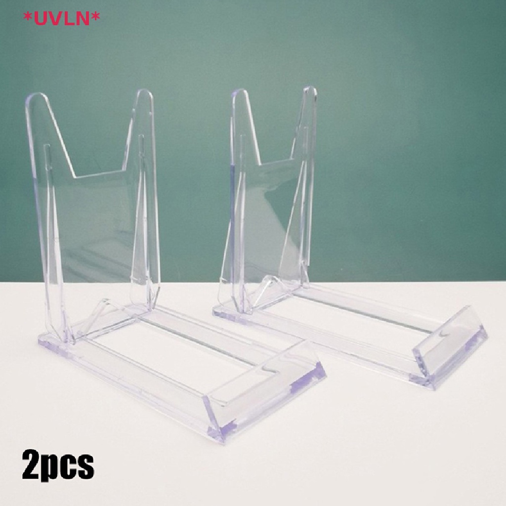UVLN> 2pcs Acrylic Display Stand Removable Transparent Easel Board ...
