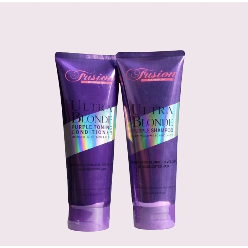FUSION purple shampoo/purple conditioner tube 250ml | Shopee Philippines