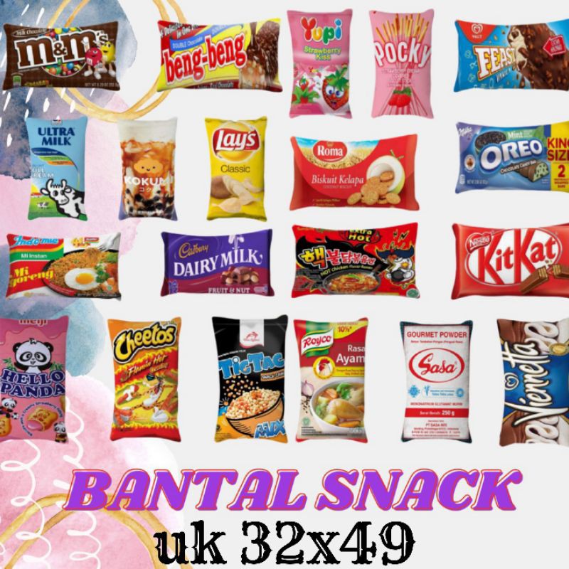2-Sided Snack Pillow Size 32x48, Snack SOFA Pillow Size | Shopee ...