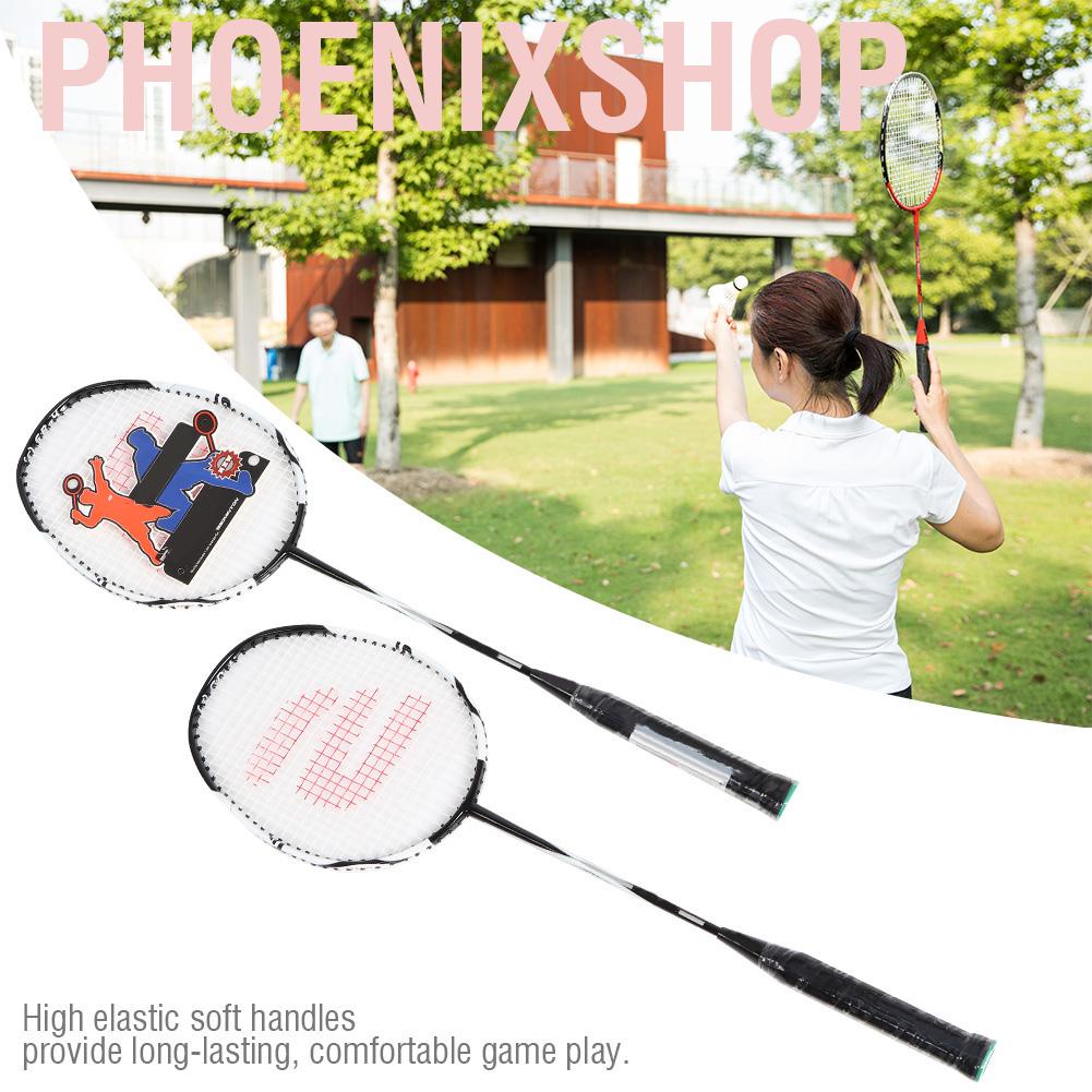 2 Pcs Carbon Aluminum Alloy Badminton Racket Training | Shopee Philippines
