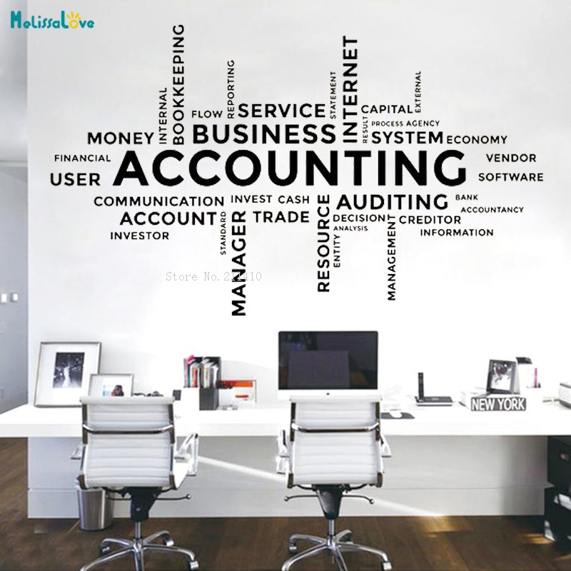 Accounting Business Wall Sticker Home Decor Office Worker Inspire ...