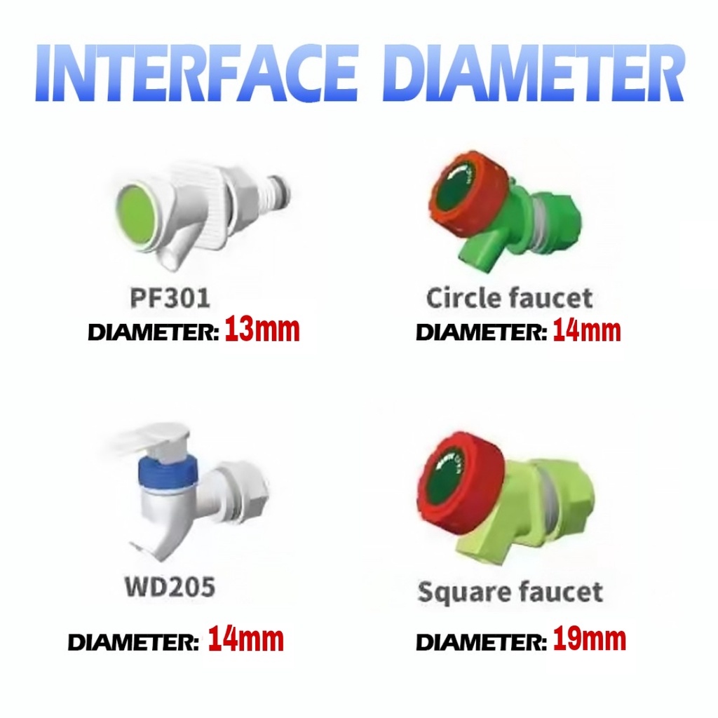 FAUCET REPLACEMENT FOR WATER CONTAINER / ROTARY & PUSH FAUCET / GRIPO ...