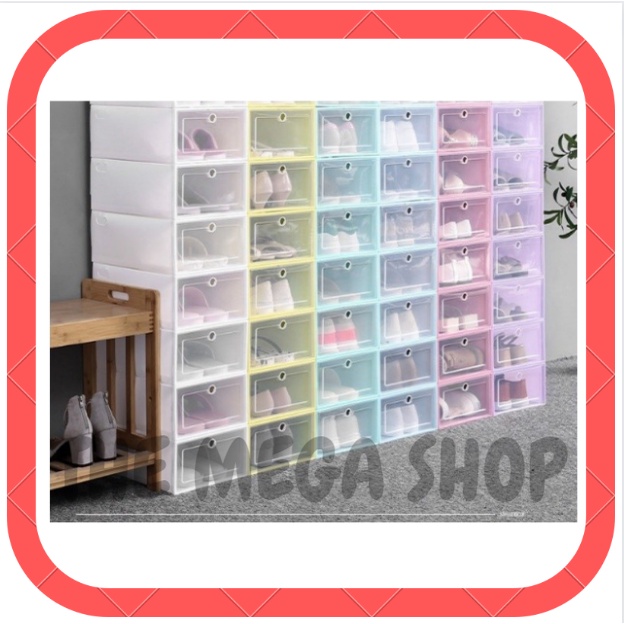 [MS] Candy Color Shoe Box Foldable Drawer Case Storage Organizer COD ...