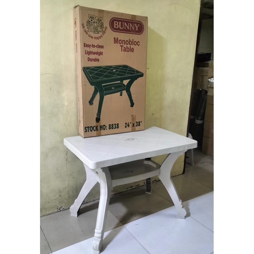 24*38 Rectangular BUNNY Plastic Table with under Storage | Shopee ...