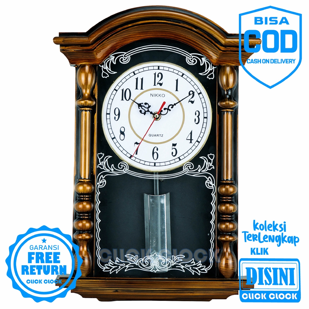 HIASAN DINDING Wall Clock Bell Pendulum Nikko NK-122 Wall Clock Nice ...