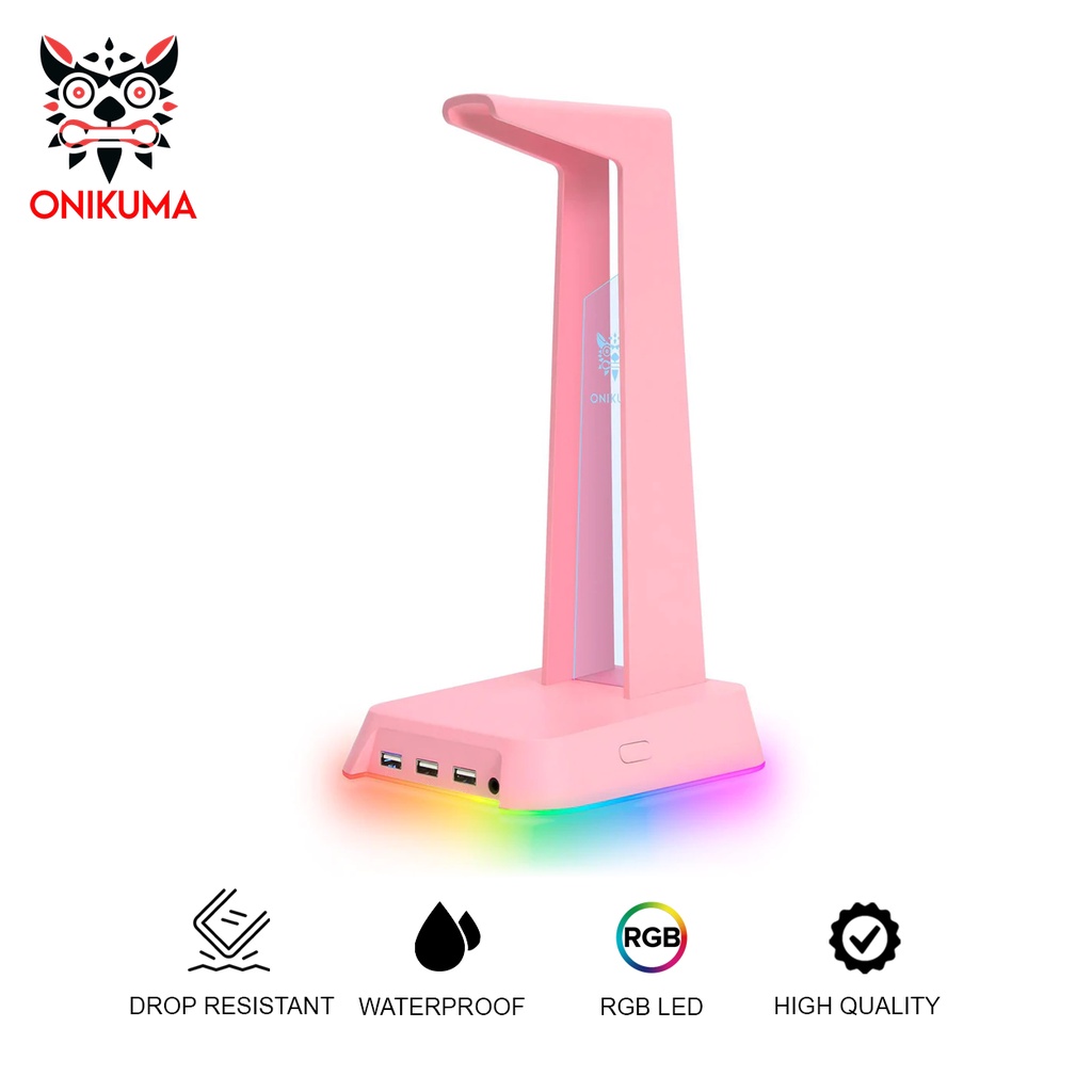 Onikuma ST-2 RGB Gaming Headphone Stand Computer Headset Desktop ...