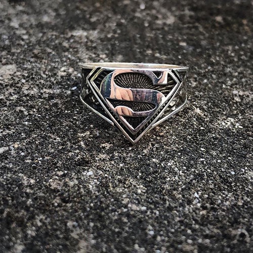 Superman Ring S925 Sterling Silver Original Handmade DC Justice League ...
