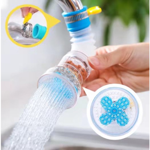 Faucet Rotating Drainer Faucet Filter Shower Kitchen Splash Proof Water ...