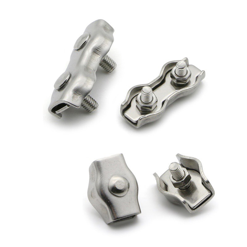 M2 M3 M4 M6 M8 304 Stainless Steel Wire Rope Clips Single Double Grips ...