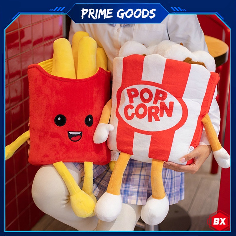 Cute Cartoon Fast Food Plush Toy Stuffed Hot Dog Popcorn Chicken Legs ...