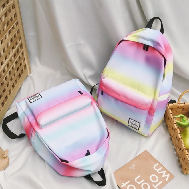 Ombre GRADATION BACKPACK NEW VERSION LARGE SIZE AESTHETIC COLOR MODEL ...