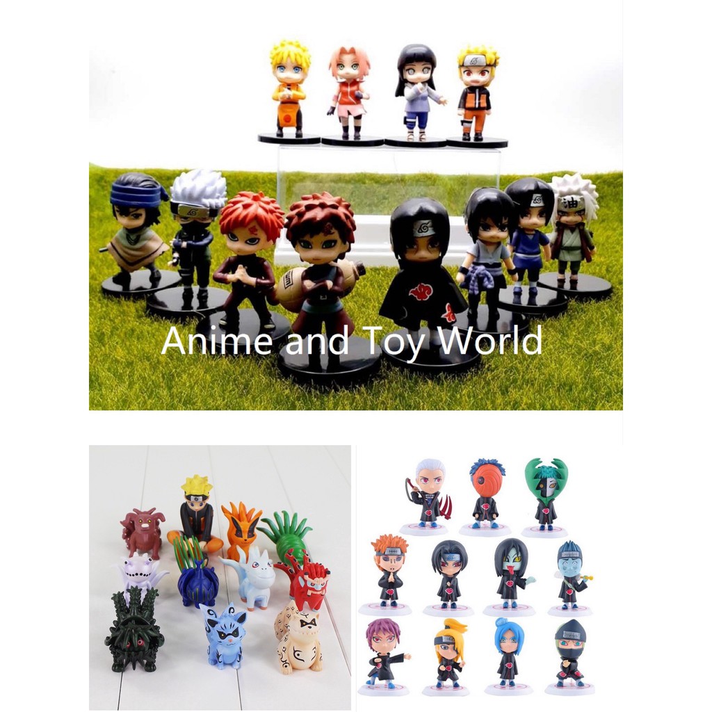 Naruto Akatsuki chib,Naruto Bijuu Set Sasuke Kakashi Kaara set of 11 ...
