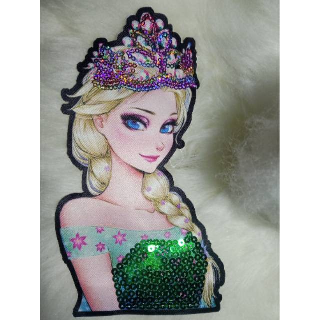 HIJAU Frozen fever beautiful princess elsa green dress sequin ...