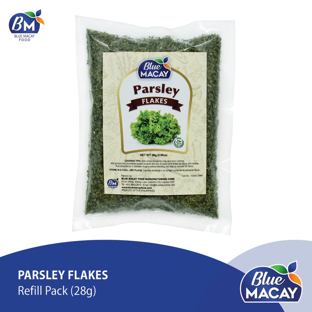 Blue Macay Parsley Flakes 28 grams (PURE & HIGH-GRADE SPICE) | Shopee ...
