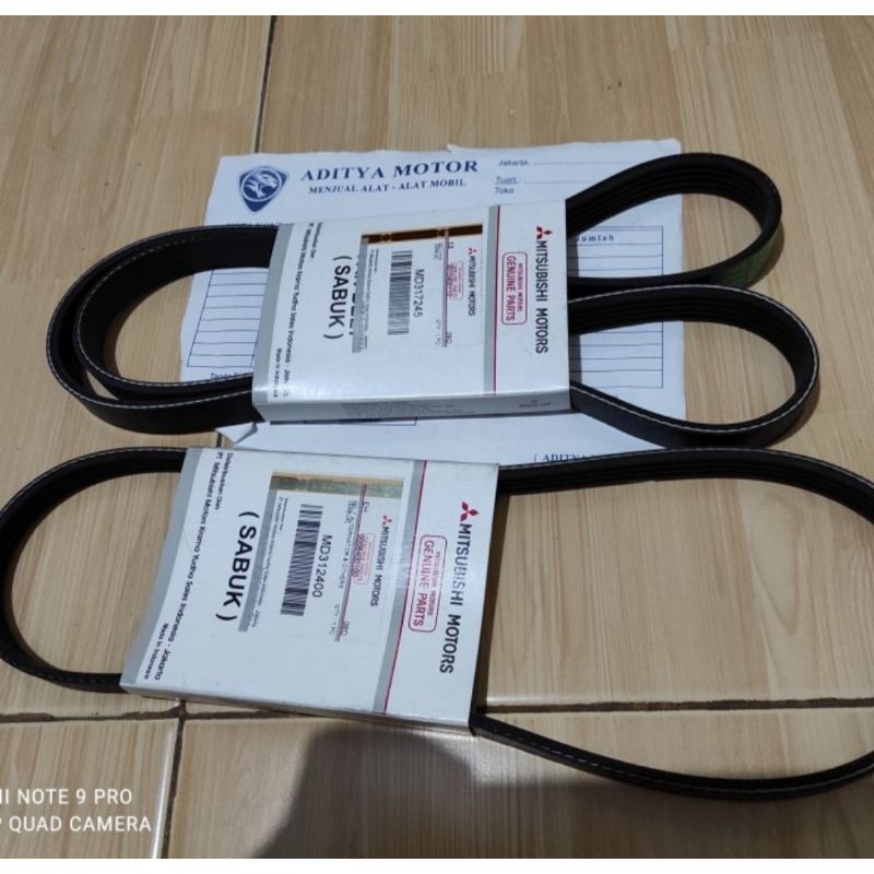 Fan belt/ van belt/ v-belt set lancer evo 4 CK CK4 ORIGINAL MITSUBISHI ...
