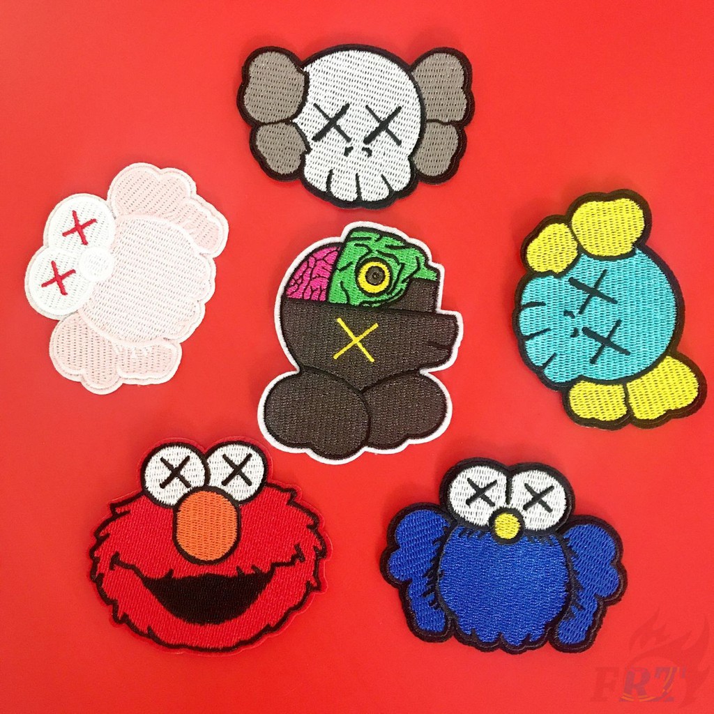 ☸ Fashion Brand Logo 2.9.2 - KAWS Patch ☸ 1Pc Sesame Street Diy Sew On ...