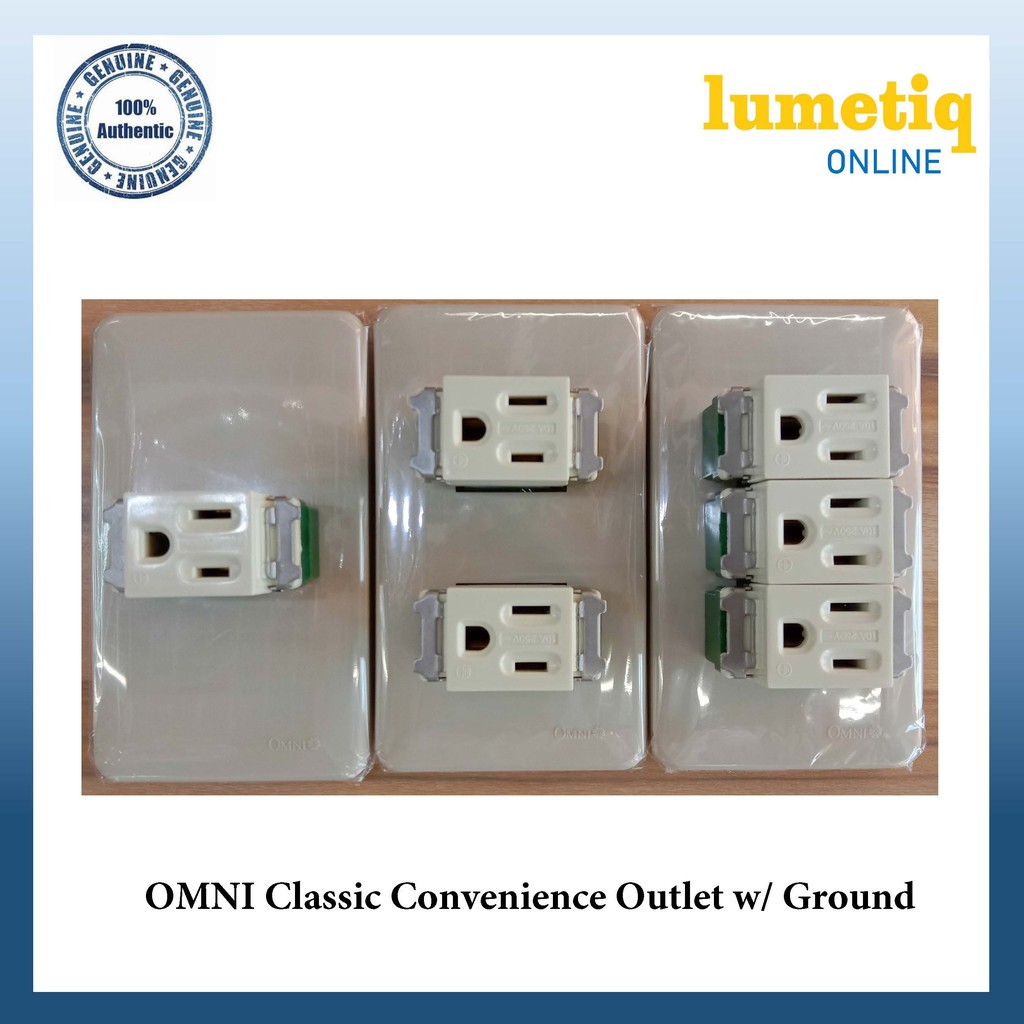 OMNI Classic Convenience Outlet w/ Ground (1/2/3 Gang) | Shopee Philippines